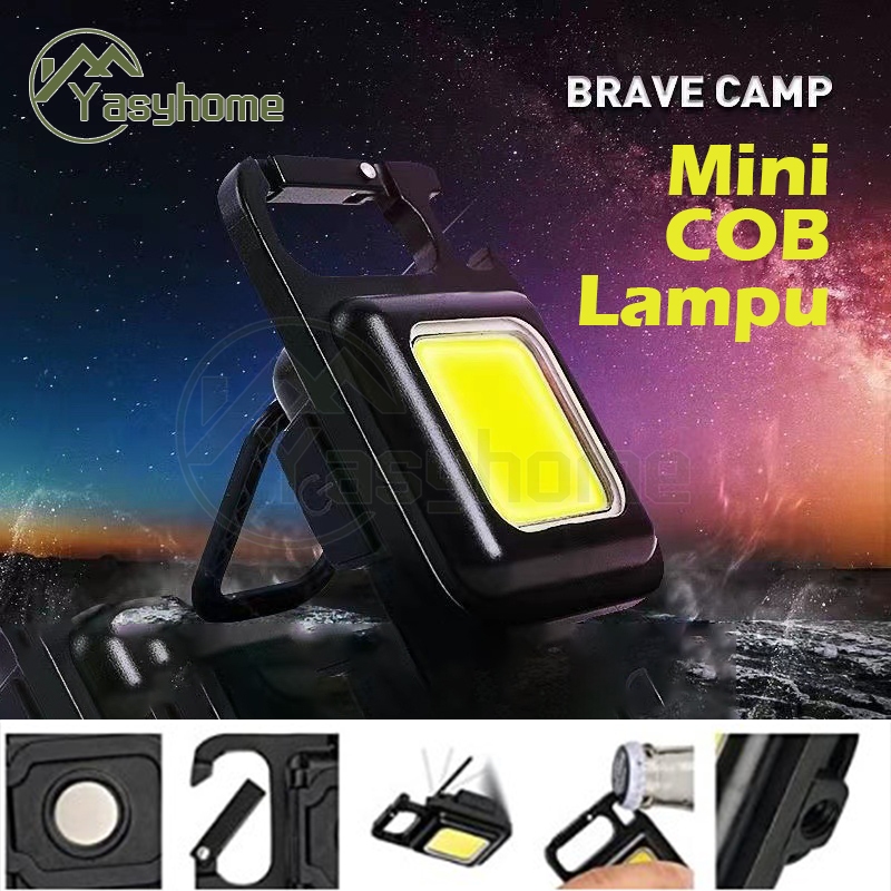 Jual [yasyhome]Mini COB Keychain Lampu Senter Led Portable Light / LED ...