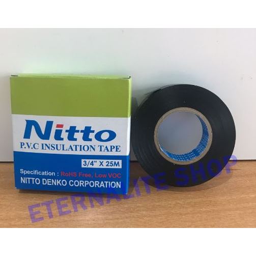 Jual Lakban listrik / Nitto PVC 3/4 inc x 25m | Shopee Indonesia