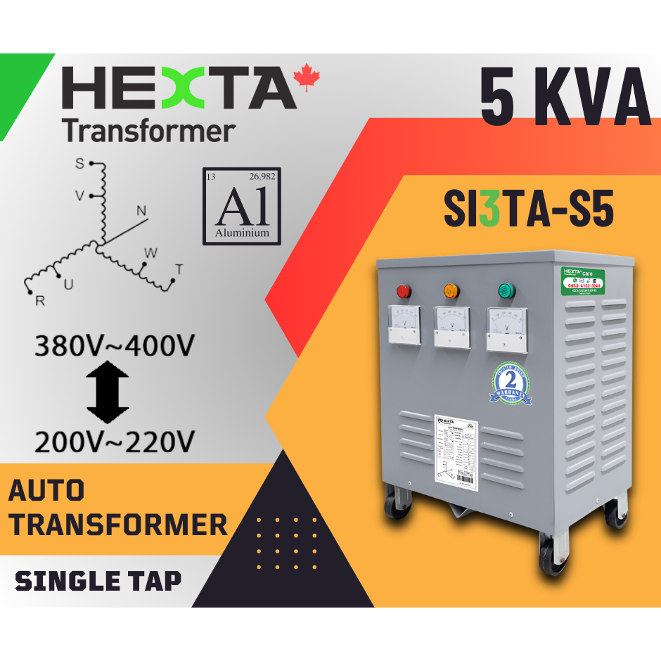 Jual Trafo Listrik Auto Transformer Hexta single tap 5kva | Shopee ...