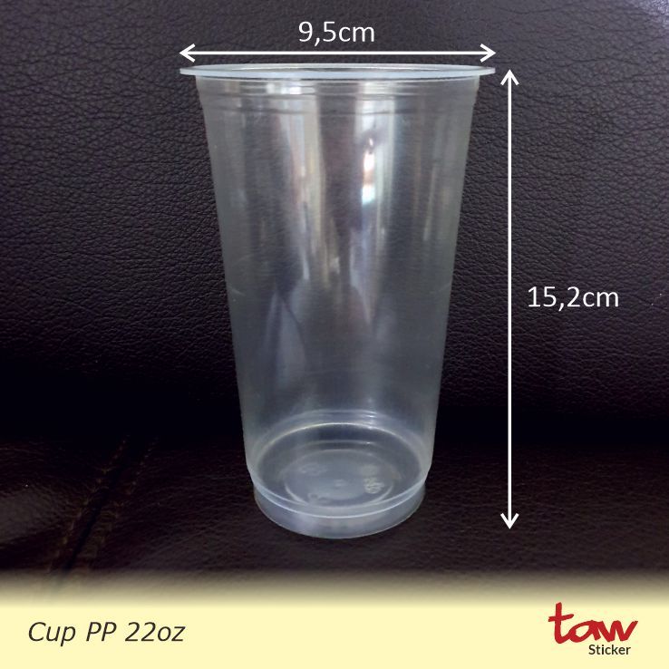 Jual G Gelas Plastik Cup Oz PP 22 oz air kopi teh minuman cafe restoran | Shopee Indonesia