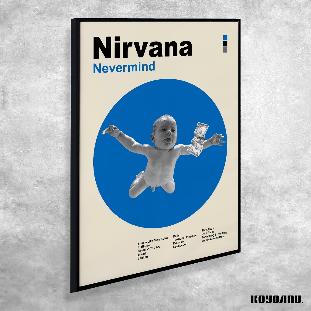 Jual Poster Frame Nirvana - Nevermind | Poster Frameblock | Shopee Indonesia