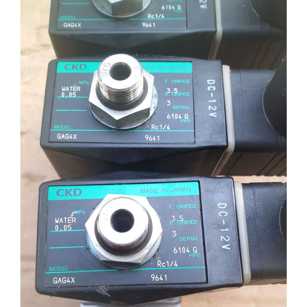 Jual solenoid valve CKD GAG4X-9641- dc 12 volt made in japan power dc ...