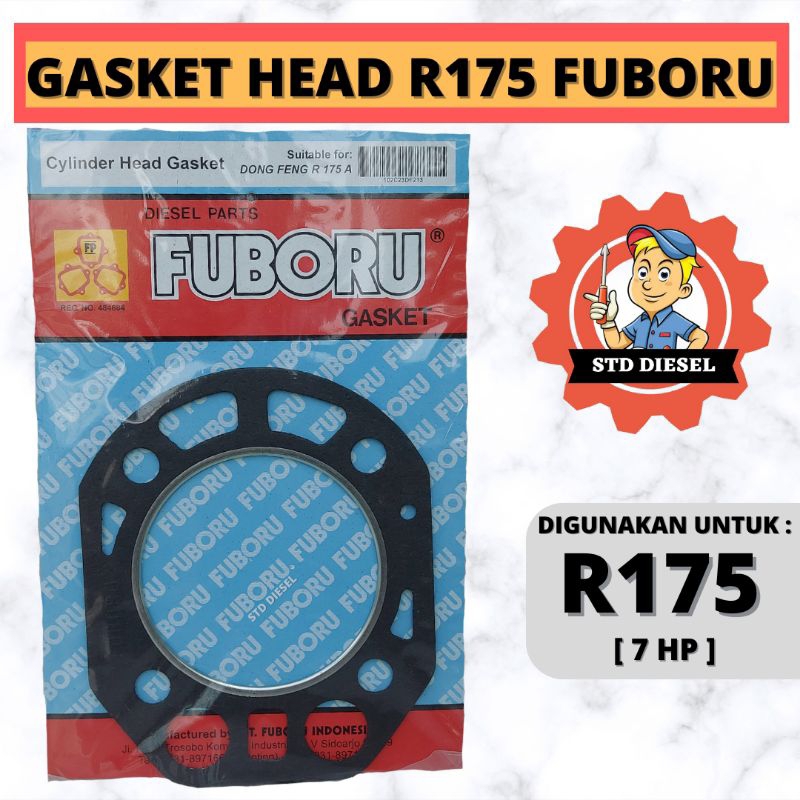 Jual GASKET HEAD MERK FUBORU R175 7 HP PK PAKING PACKING PEKING PECKING ...