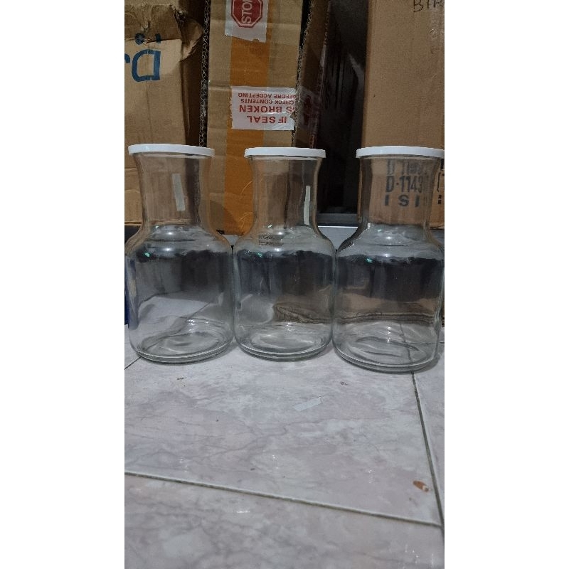 Jual Infusion Water Jug 1,9L/Botol Kaca Jumbo dgn Tutup Plastik/Botol ...
