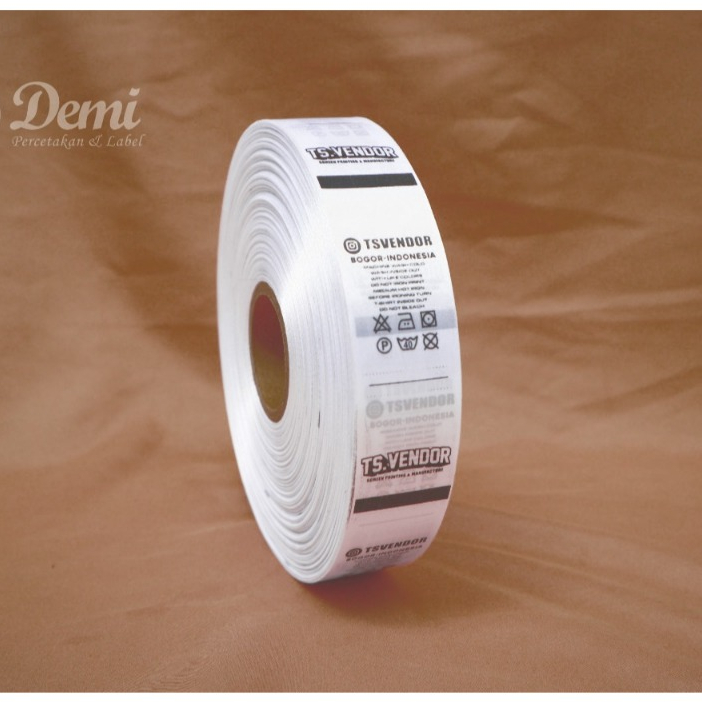 Jual label satin lokal pita satin label washing intruction label slip ...