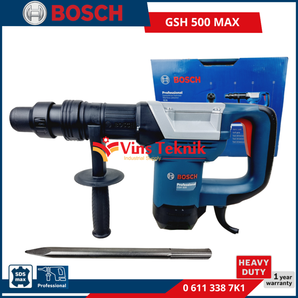 Jual Mesin Bobok Beton Jack Hammer Demolition Hammer BOSCH GSH 500 MAX ...