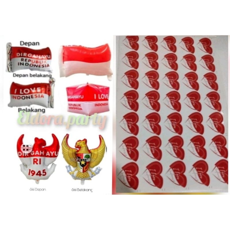 Jual Balon Foil Bendera Merah Putih/Foil Dirgahayu RI/Foil Garuda Mas ...