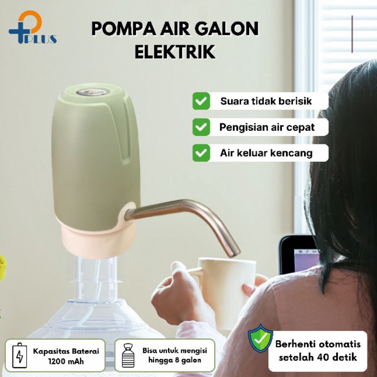Jual Harga Murah Pplus Pompa Galon Electric Dispenser Elektrik LED USB ...