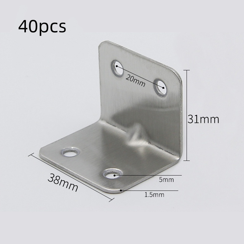 Jual 40PCS Bracket Siku/Siku Penyangga Rak Dinding/304 stainless Plat ...