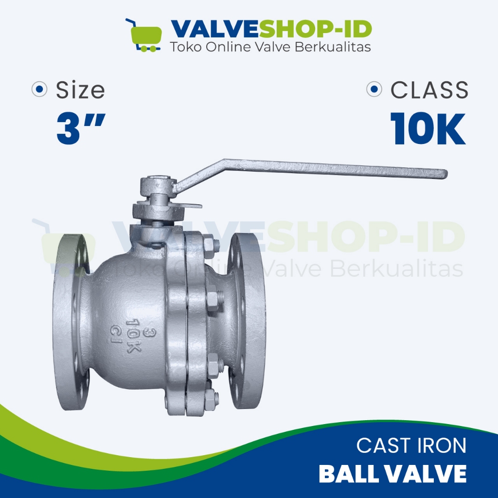 Jual Ball valve 3" Inch JIS 10K Cast Iron | Shopee Indonesia