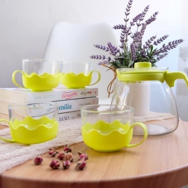 Jual KI3 Tea Pot Set Tanpa Saring 5 in 1 Beli 1 Dus Koli isi 24pcs ...