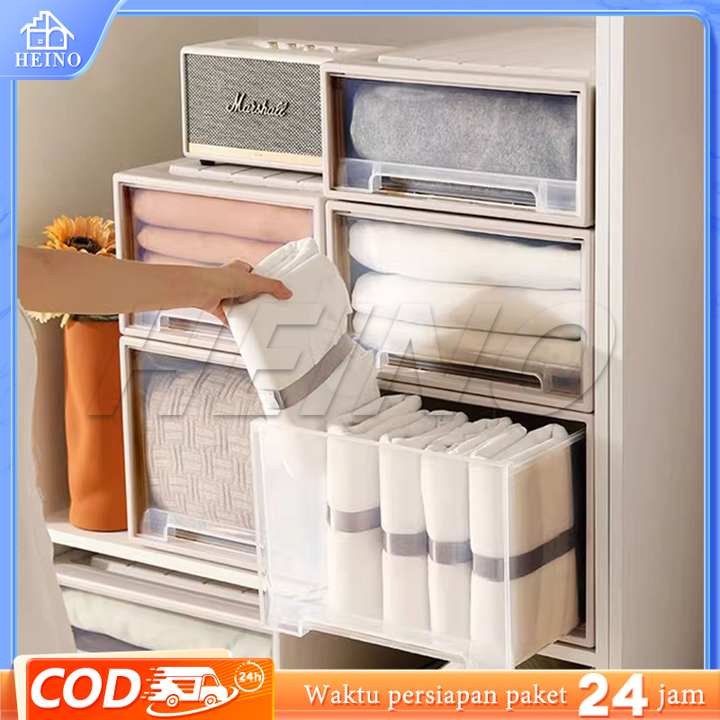 Jual HEINO Laci Plastik Susun Lemari Pakaian Plastik Kotak Penyimpanan ...