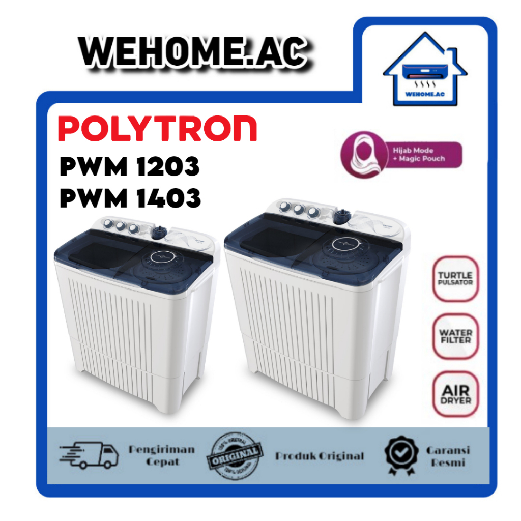 Jual Mesin Cuci Polytron 2 Tabung PWM1203 / PWM1403 Mesin Cuci Dua ...