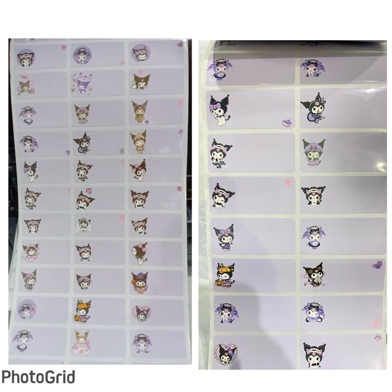 Jual Label nama PURPLE KUROMI label nama anti air / waterproof | Shopee Indonesia