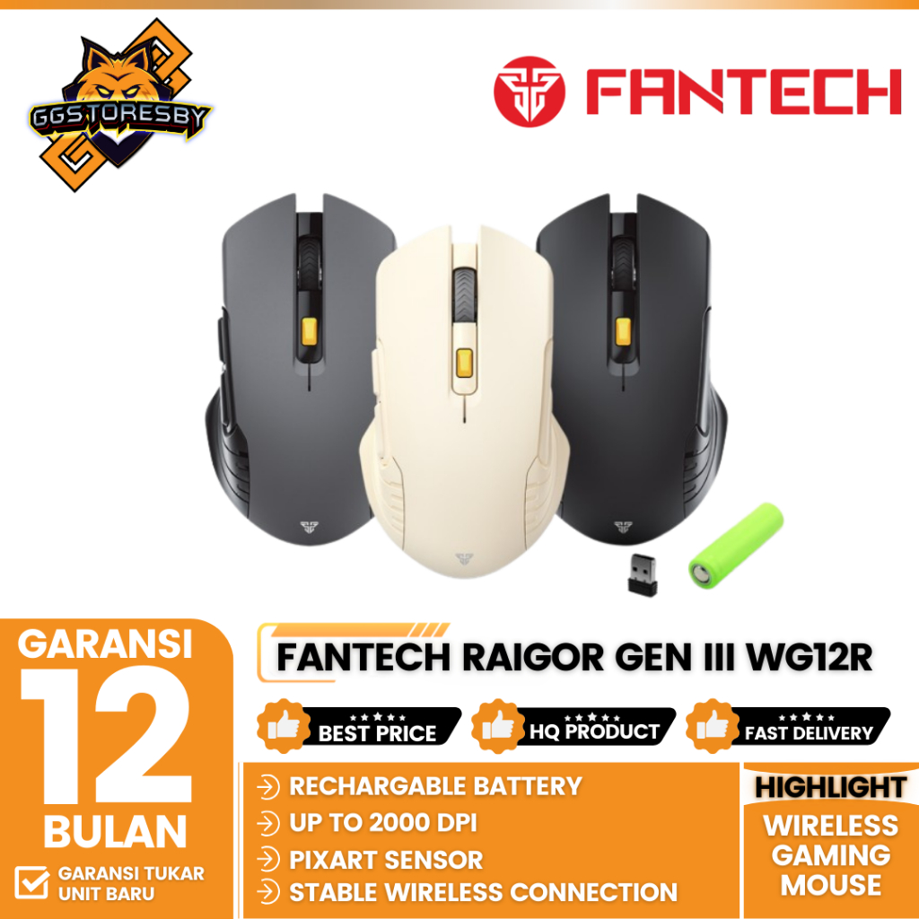 Jual Fantech Raigor Gen Iii Wg12R Wireless Gaming Mouse | Shopee Indonesia