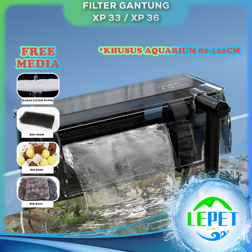 Jual LEPET Filter Gantung Aquarium XP 33 / XP 36 Aquascape Hang-on ...