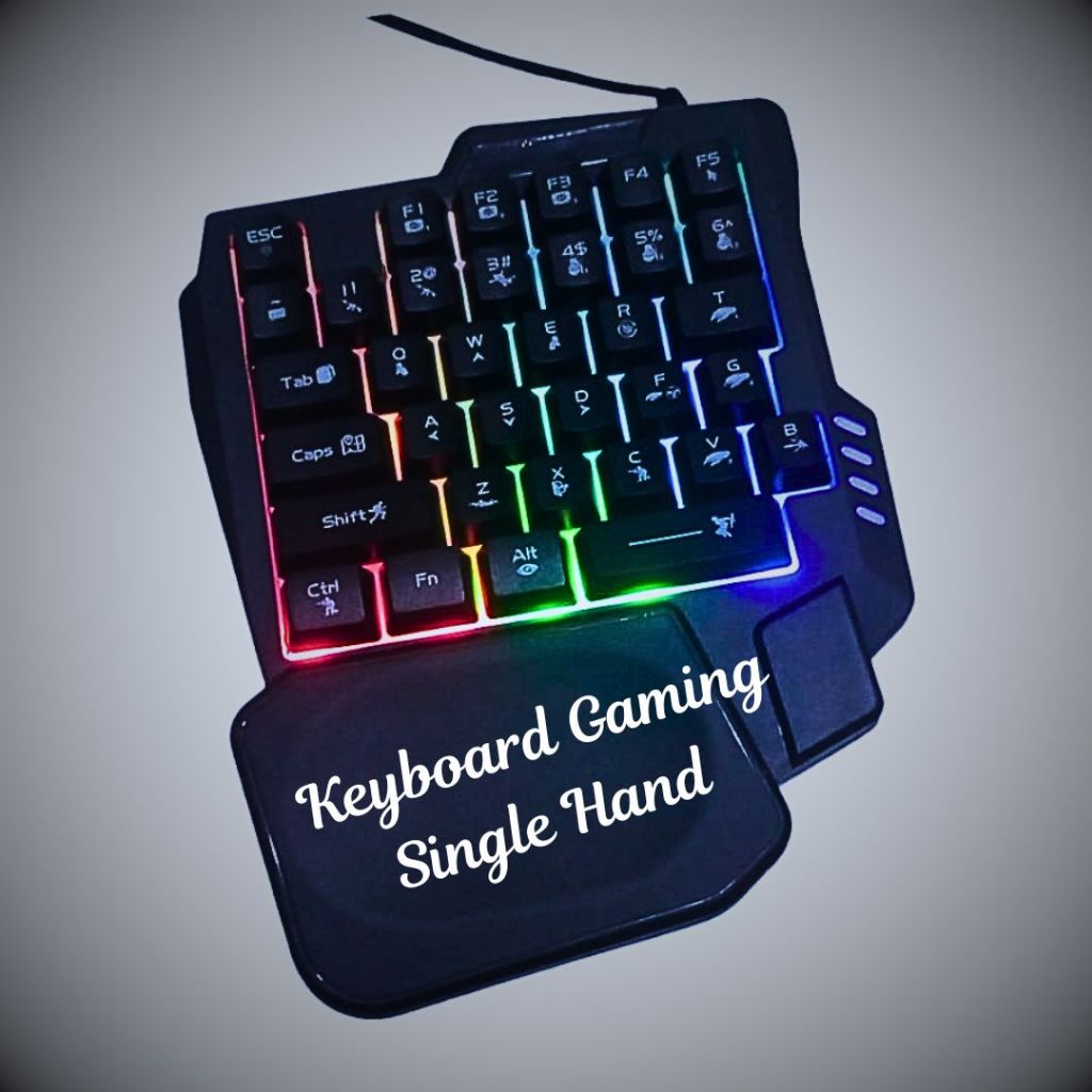 Jual keyboard gaming single hand rgb | Shopee Indonesia