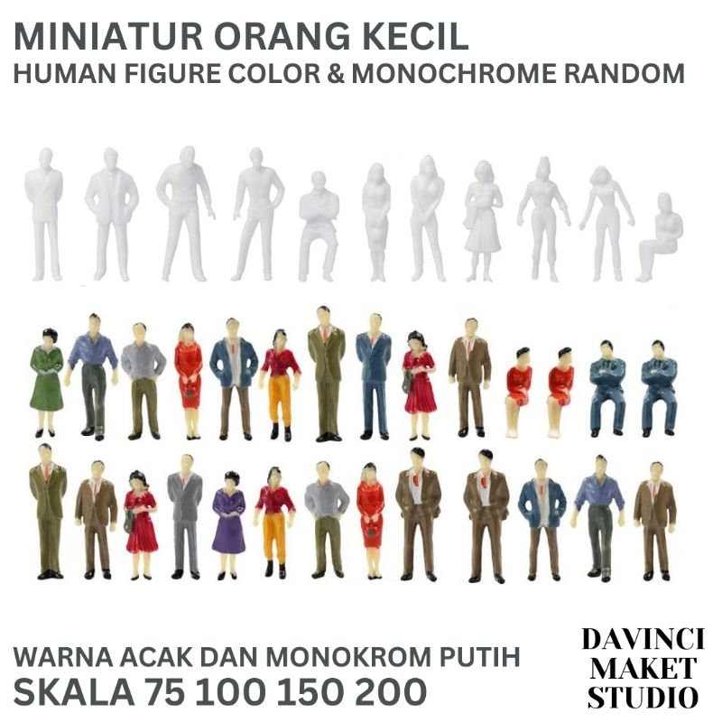 Jual (Satuan) Miniatur Orang Skala 200 150 100 75 50 Kecil Maket ...