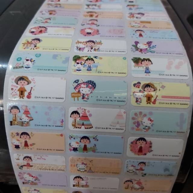 Jual Label nama MARUKO CHAN stiker waterproof ORI Taiwan | Shopee Indonesia