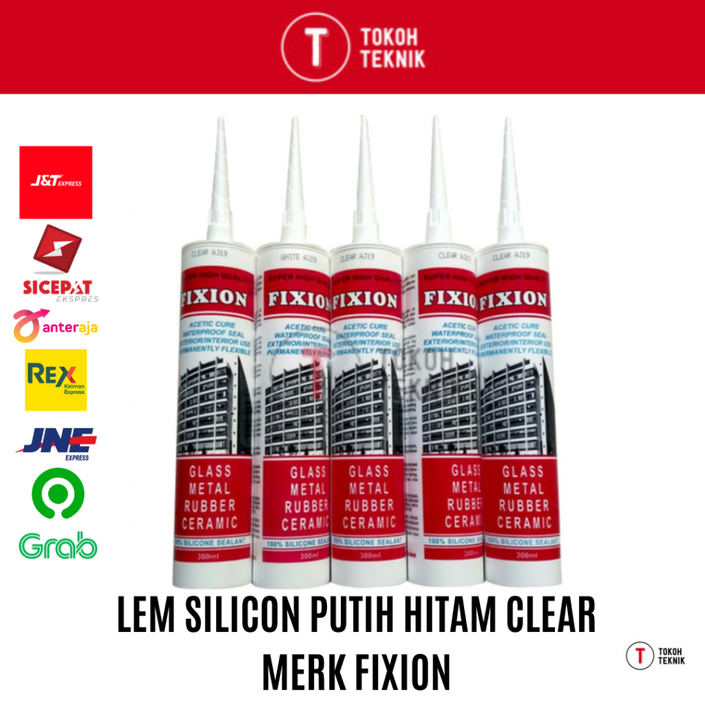 Jual LEM BOTOL SILICON SILEND MERK FIXION WARNA PUTIH HITAM CLEAR ...