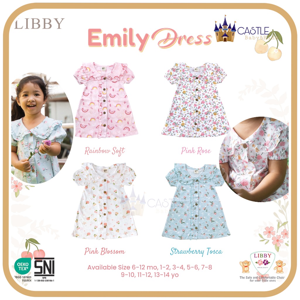 Jual LIBBY 1 Pcs Emily Dress Anak Perempuan 6 Bulan - 8 Tahun Gaun Anak Bayi & Anak | Shopee ...