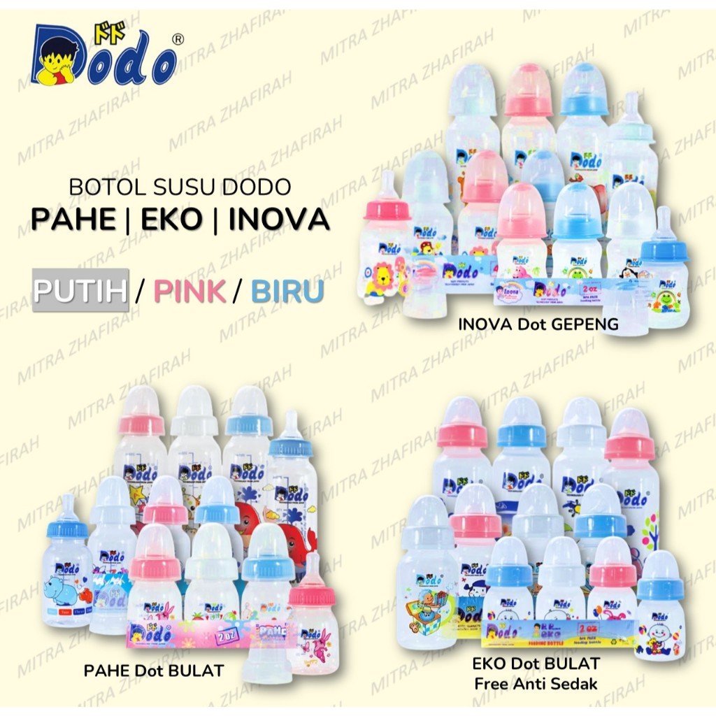 Jual DODO Botol Susu Dot Bulat Dot Gepeng 60ml 120ml 240ml | Shopee ...