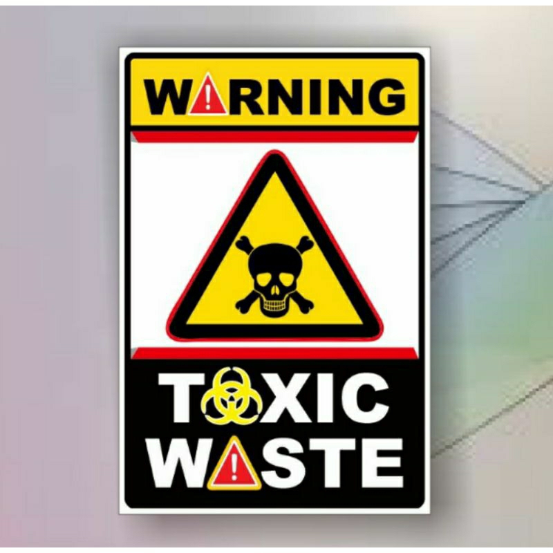 Jual Stiker warning toxic waste. custom | Shopee Indonesia