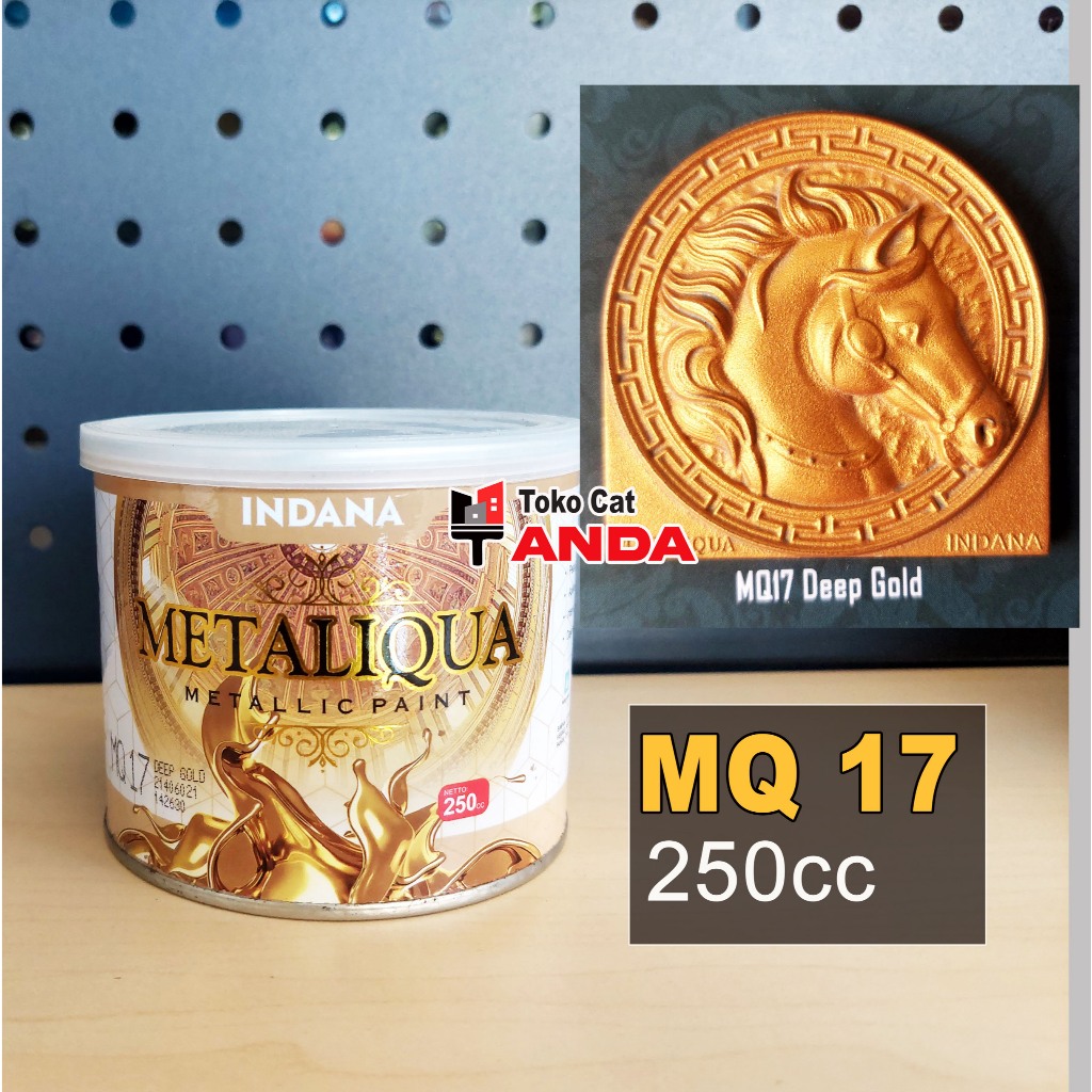 Jual Cat Emas Metaliqua MQ17 Deep Gold 250cc - Cat emas Pengencer air ...