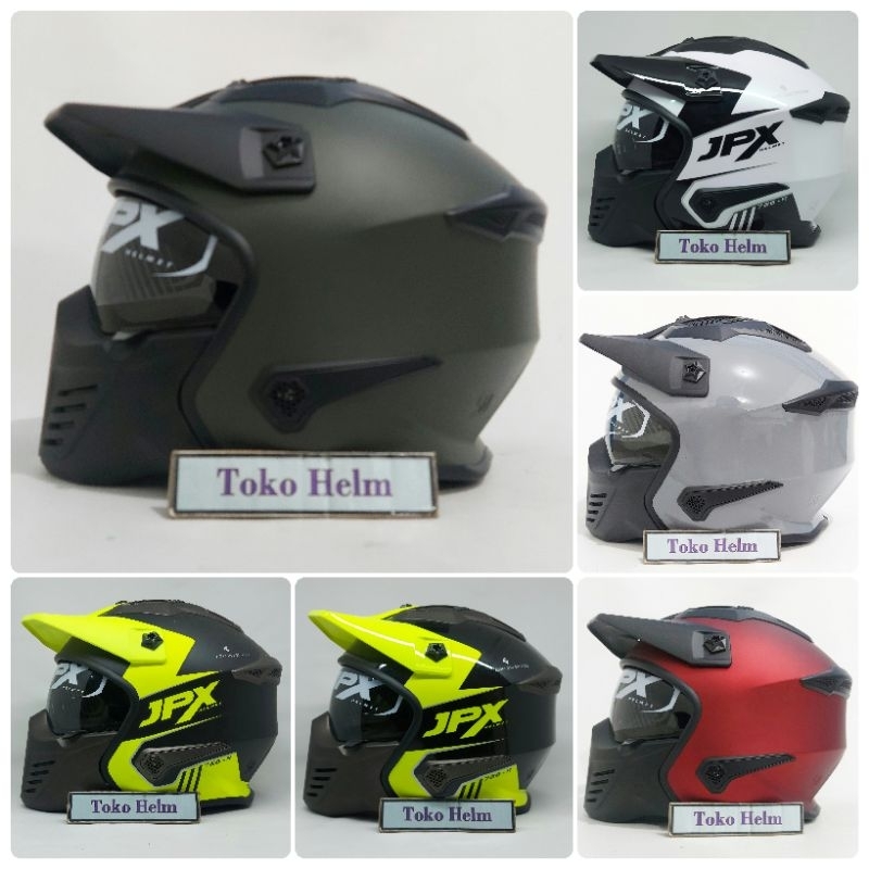 Jual Helm fullface JPX MX 726R solid polos doff/metalic | Shopee Indonesia
