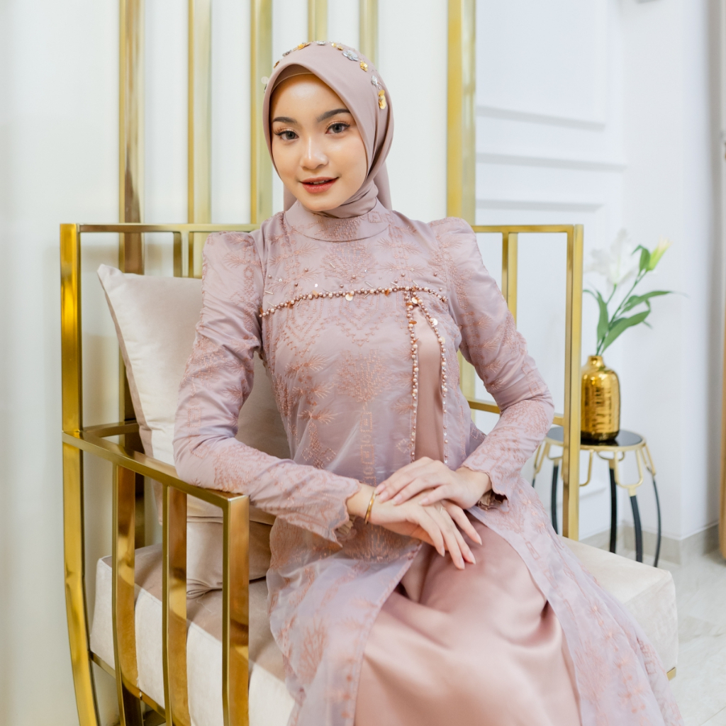 Jual LYF OFFICIAL - MAHALINI DRESS READY STOCK - A LINE - GAUN ...