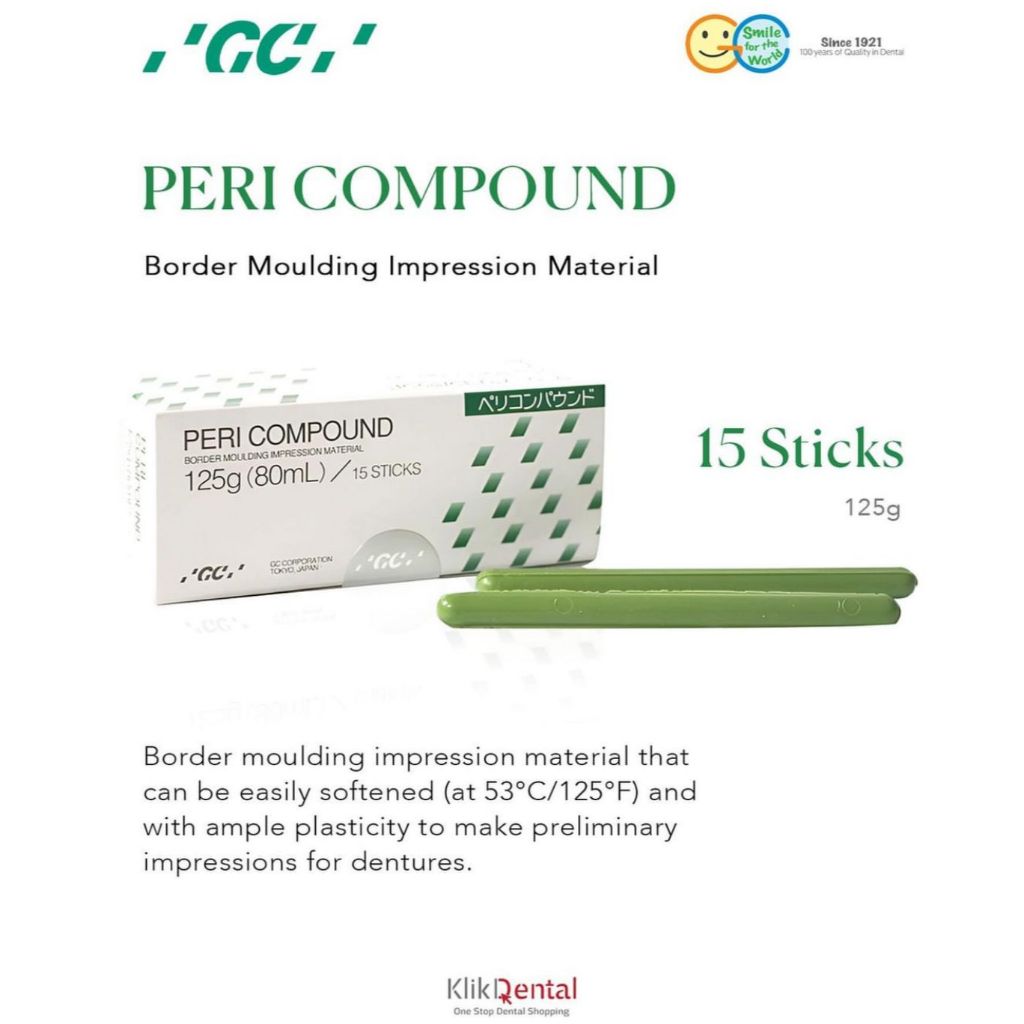 Jual KLIK DENTAL GC Peri Compound 125gr ( Green Stick ) 15stick ...