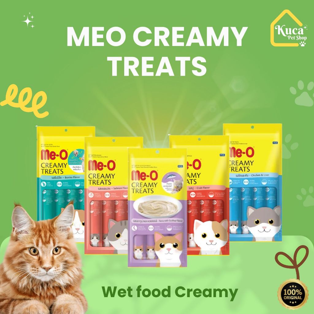 Jual MeO Creamy Treats Kucing Meo Snack Strip Meo Makanan Kucing Basah ...
