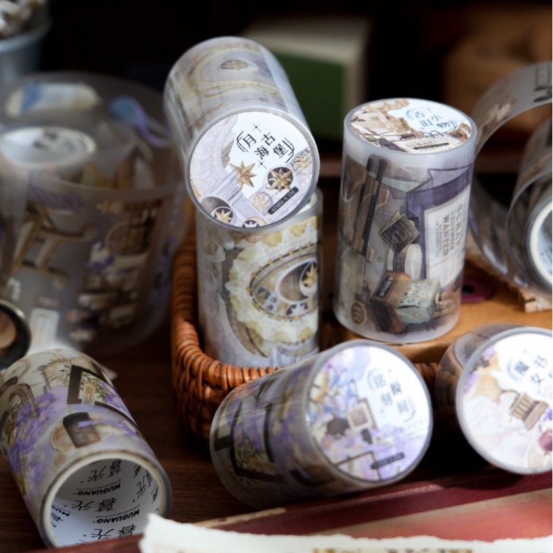 Jual (2AA) washi tape selotip motif jam bintang alat tulis clock star ...