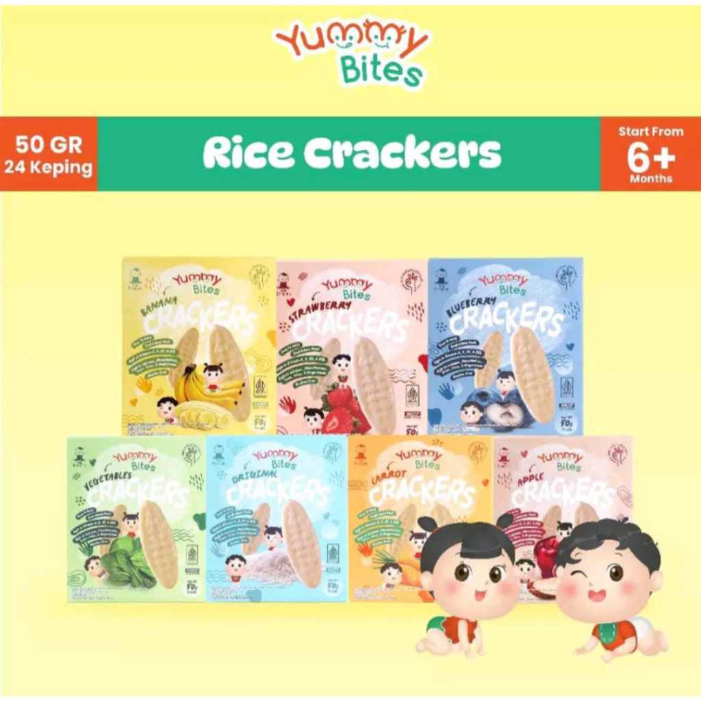 Jual Yummy bites - Snack Bayi Yummy Bites rice crackers 50gr 24 keping ...