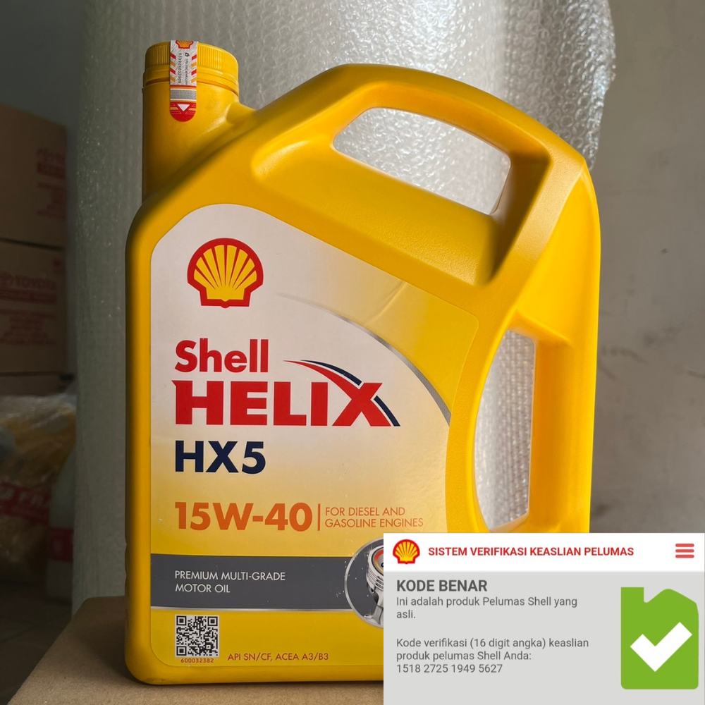 Jual SHELL HX5 SAE 15W-40 4L | ORIGINAL SHELL ENGINE OIL | Shopee Indonesia