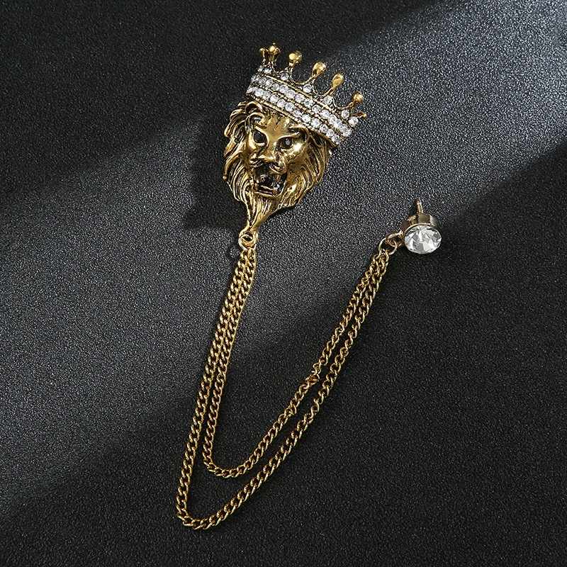 Jual KIAMA - Lapel Pin Bros Jas Wedding Vintage Crown - Aksesoris Pin ...
