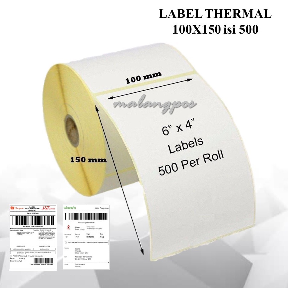 Jual KODE O76G Label Thermal 1x15 Kertas Sticker Label Stiker Resi ...