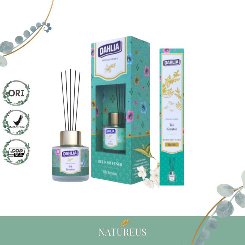 Jual ️NATUREUS ️DAHLIA Reed Diffuser Teh Keraton // DAHLIA Reffil Reed ...