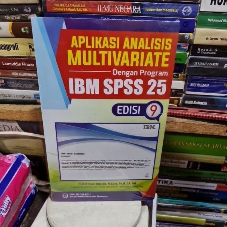 Jual KODE Y75P Aplikasi Analisis Multivariate dengan program IBM SPSS 25 edisi 9 by Prof H Imam ...