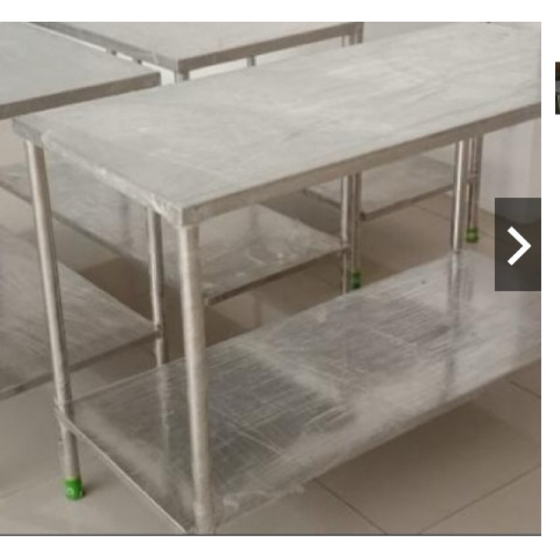 Jual meja stainless 2 tier | Shopee Indonesia