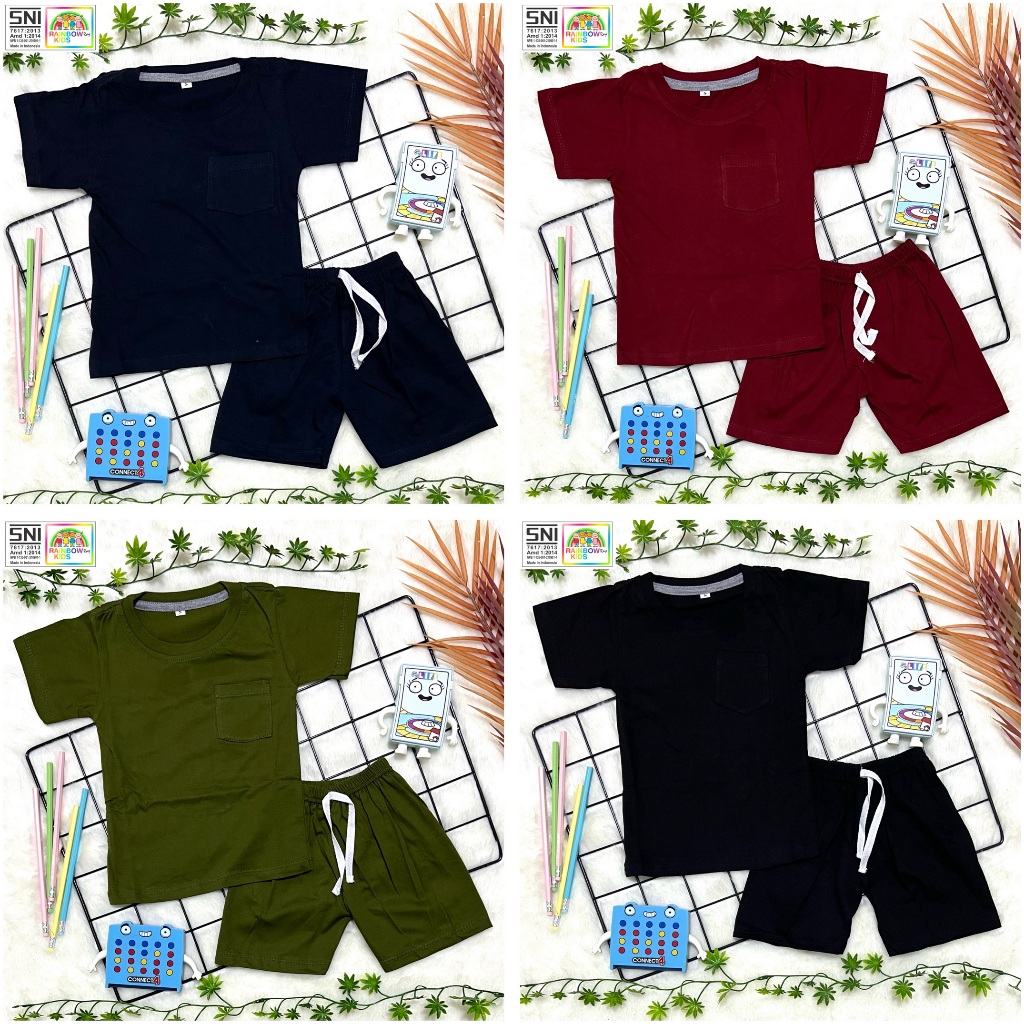 Jual RAINBOW - SETELAN SINGLET & SETELAN TANGAN KANTONG TALI ANAK UNISEX COWOK / CEWEK SINGLET ...