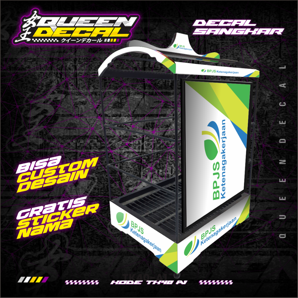 Jual Decal Sticker Sangkar Kenari EBOD JAYA Desain Custom - Sticker ...