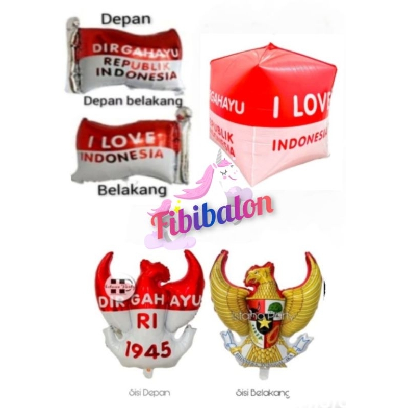 Jual Bendera Merah Putih/Foil Garuda Merah Putih/Foil Garuda Mas/Balon ...