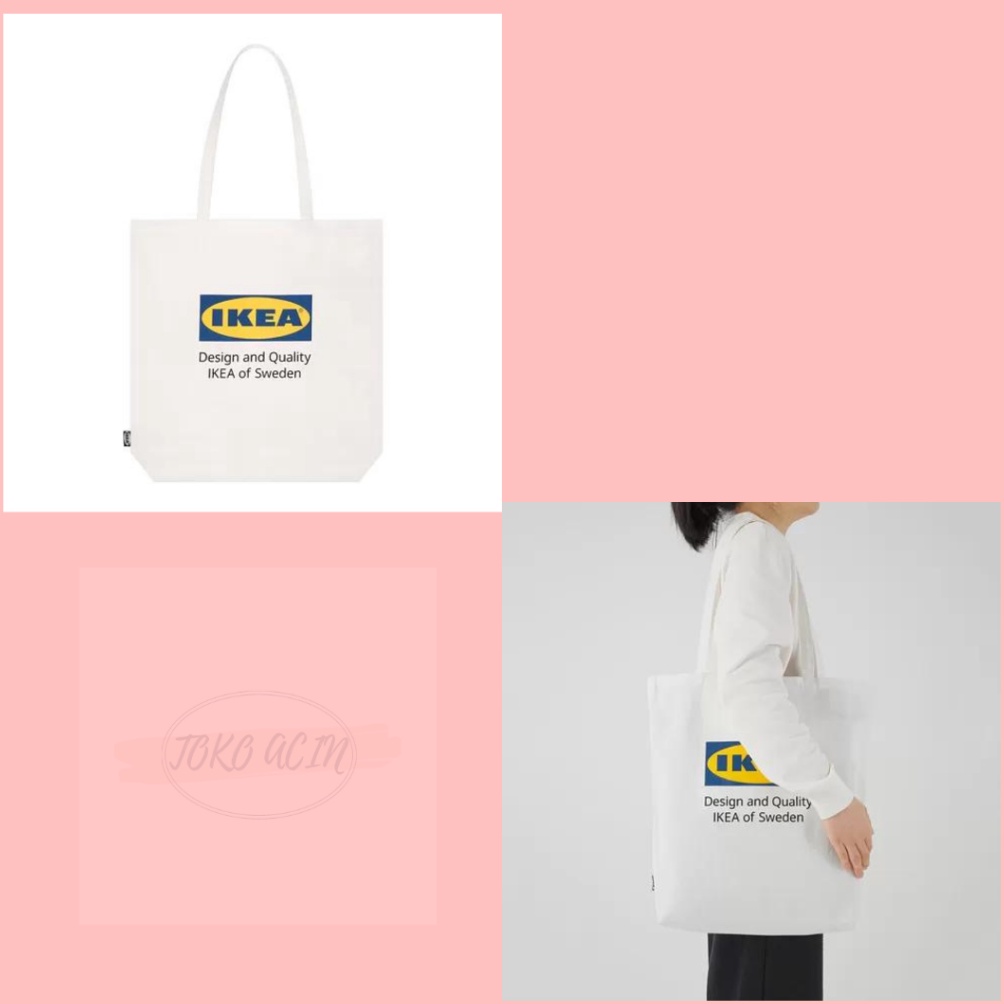 Jual DAHSYAT EFTERTRADA IKEA Tas warna putih totebag kanvas | Shopee Indonesia