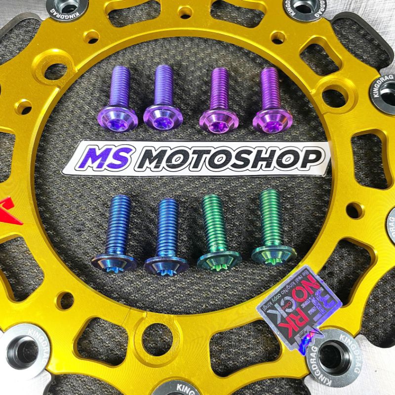 Jual BAUT DISC PIRINGAN CAKRAM DEPAN TITANIUM M8 X 25 GR5 ORIGINAL HARGA 1 BAUT | Shopee Indonesia