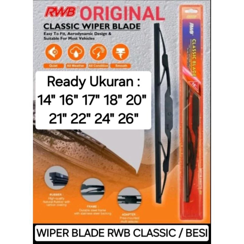 Jual WIPER BLADE RWB MODEL CLASSIC/ BESI | Shopee Indonesia
