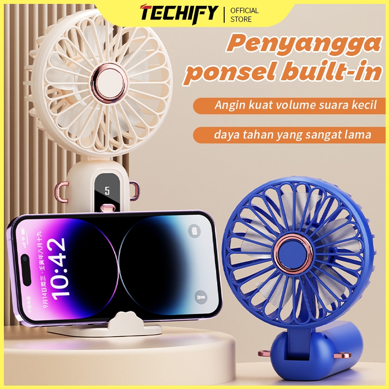 Jual 【TECHIFY】Kipas Angin Mini Portabel USB, Kipas Tangan Mini, Kipas Meja Mini, Kipas Gantung ...