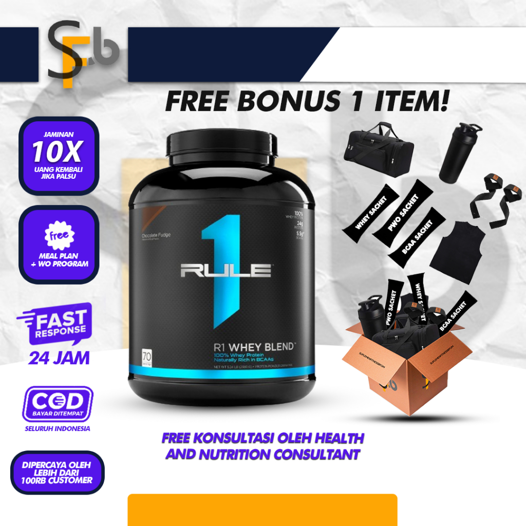 Jual RULE ONE 1 R1 WHEY PROTEIN BLEND 10 LBS SUPLEMEN SUSU FITNES ...