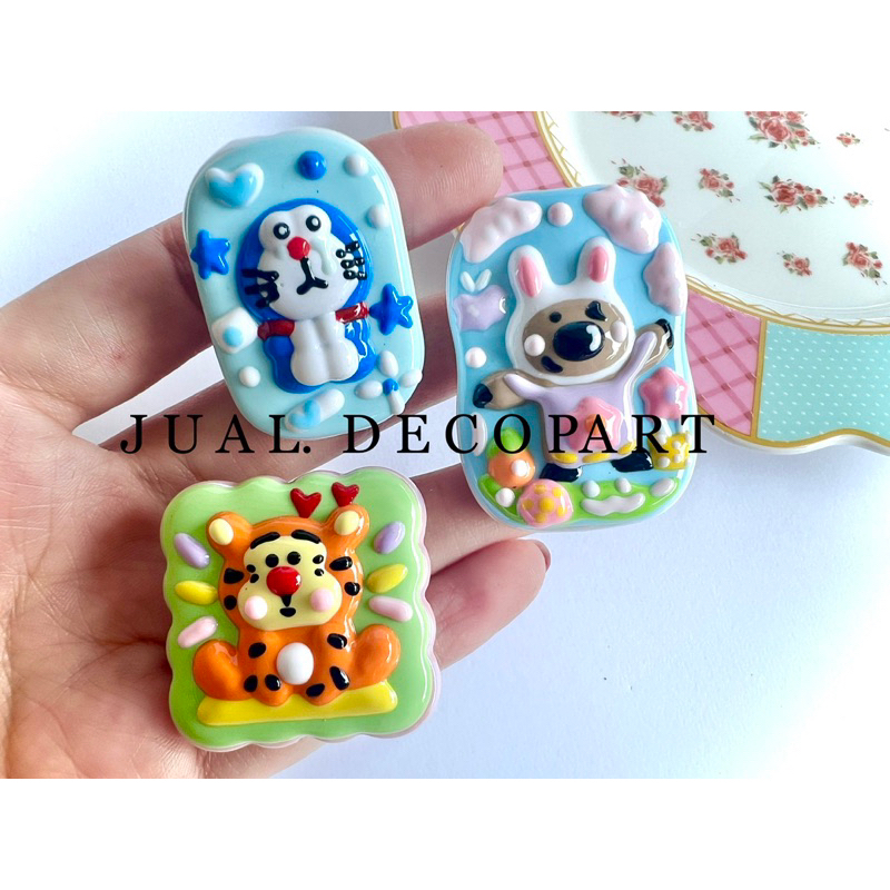 Jual Manik Mote lukis / Painting premium capibara doraemon popmart ...