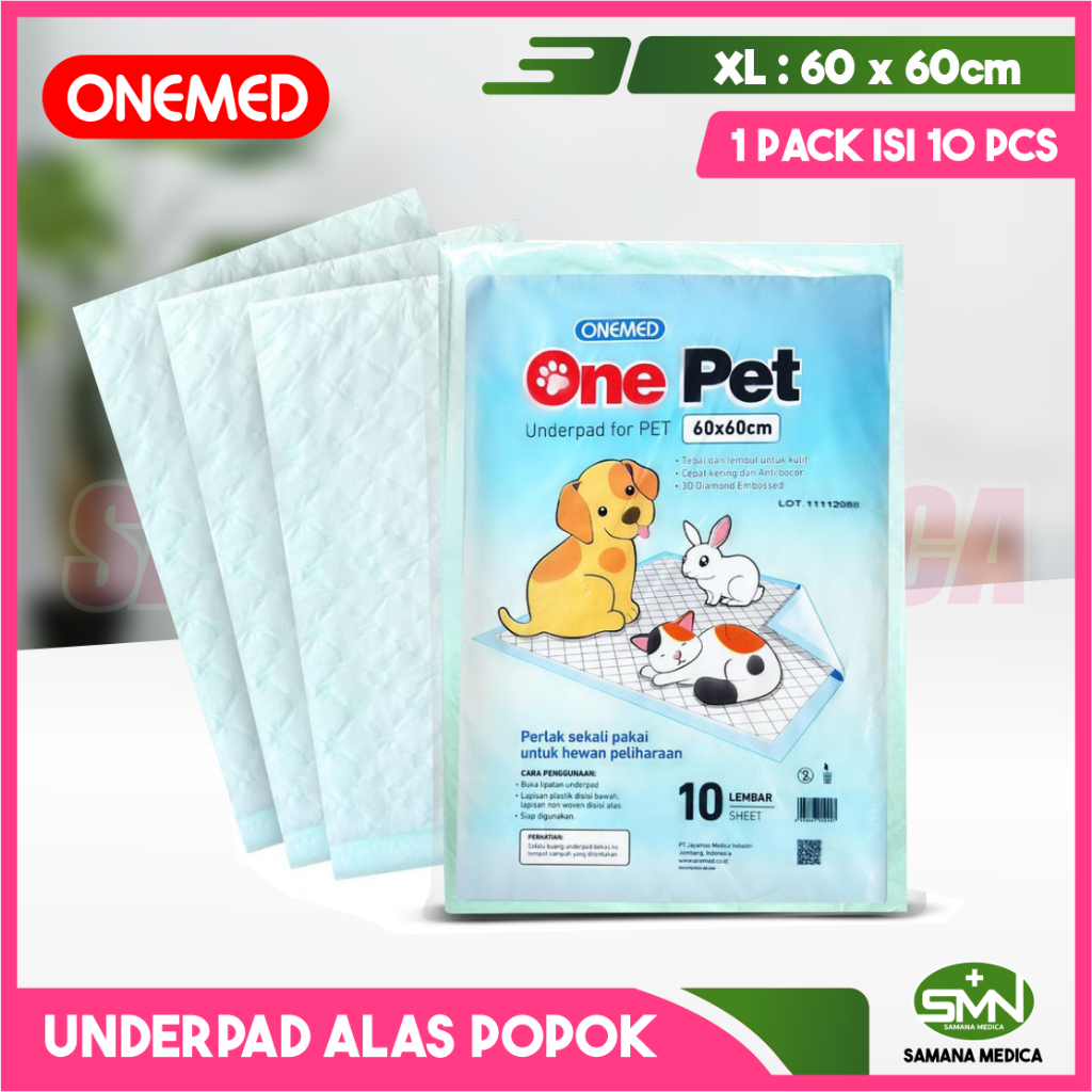 Jual Onepet One Pet Underpad 60x60 Training Pad Anjing Kucing 1 Bag isi 10 Perlak Anti Bocor ...